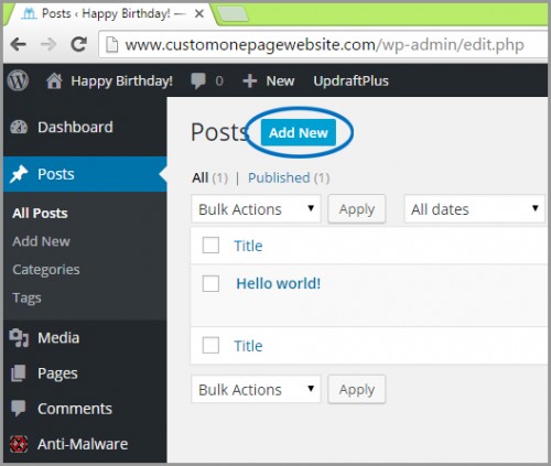 STEP 7. WORDPRESS POST